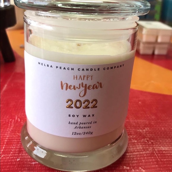 Melba Peach Candle Company | Accents | Happy New Year 223 Candle 2oz ...
